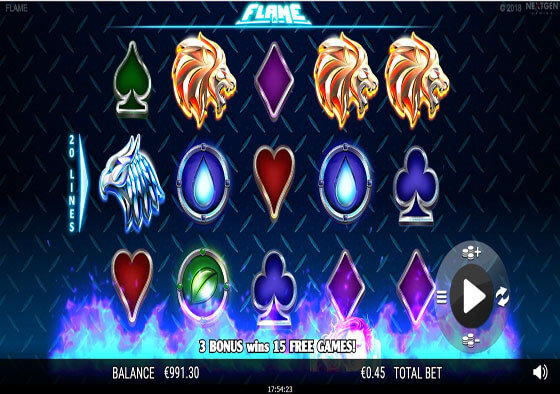 Play Flame Slot Machine – New 20-Line slot Title by NextGen Gaming